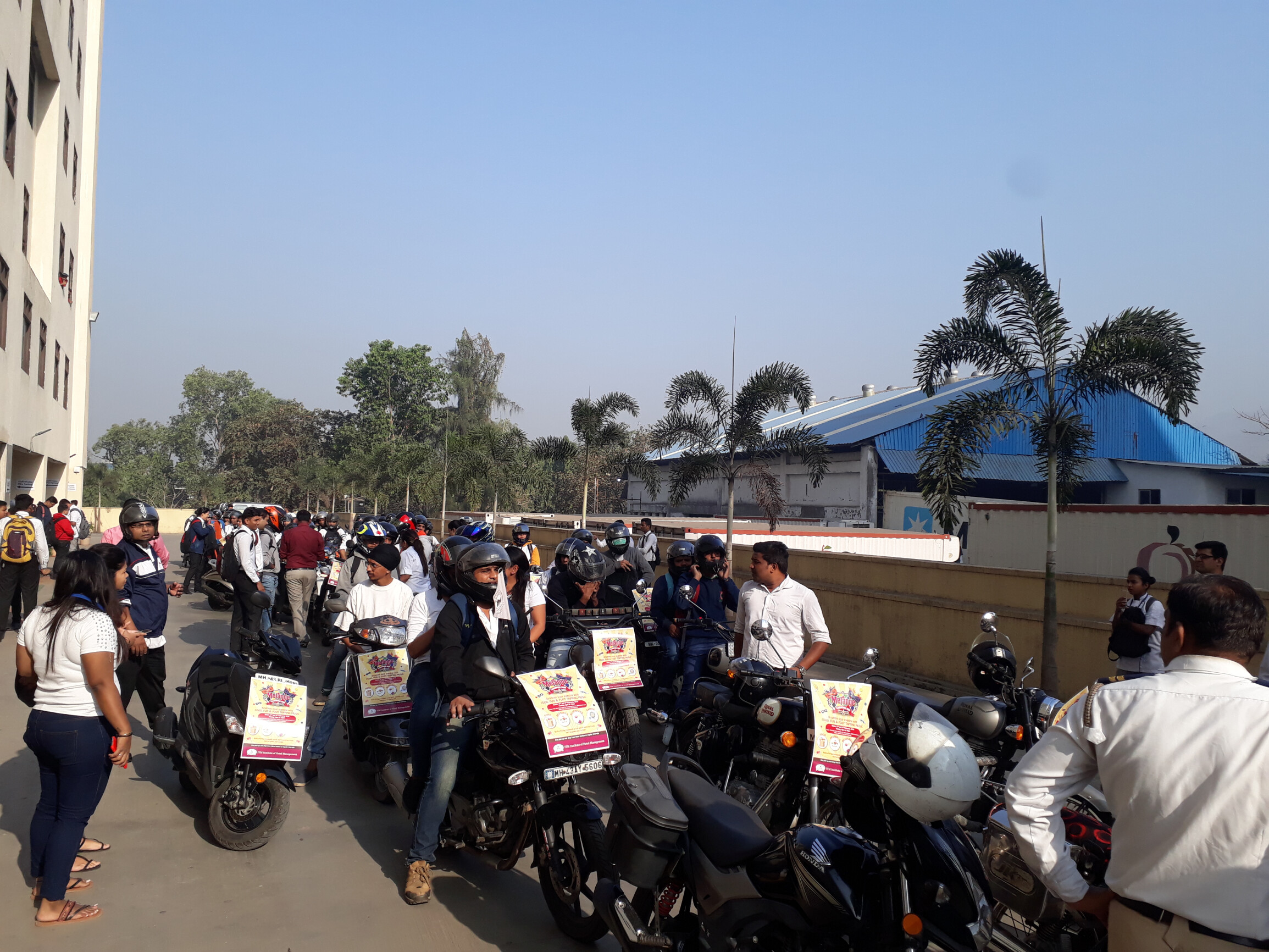 ITM IHM students participate in a bike rally to spread awareness about ...
