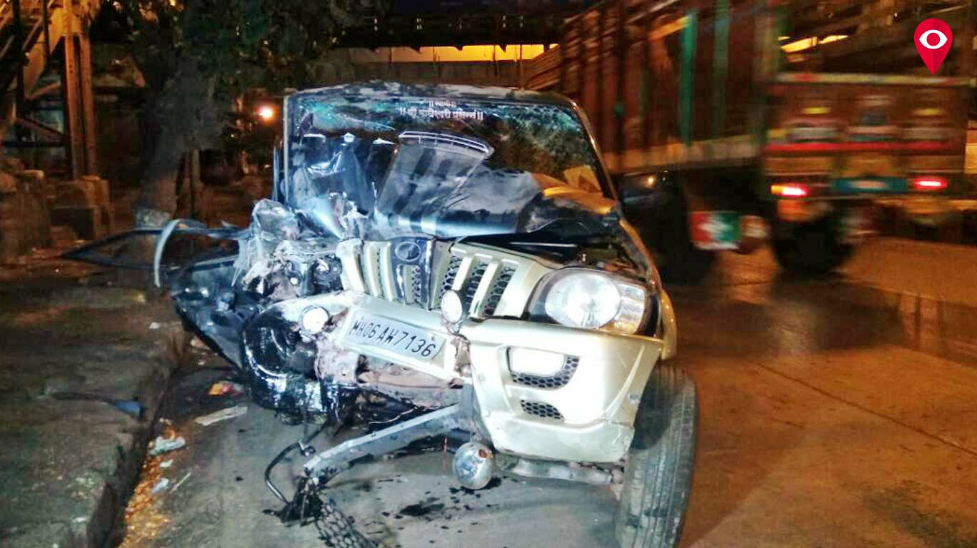 Car rams into a truck, leaves 9 injured | Matunga | Mumbai Live